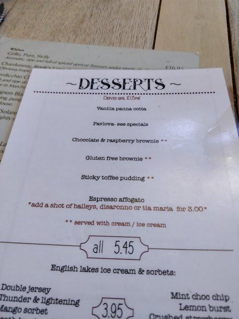 Menu at The Wild Olive pizzeria, Gosforth