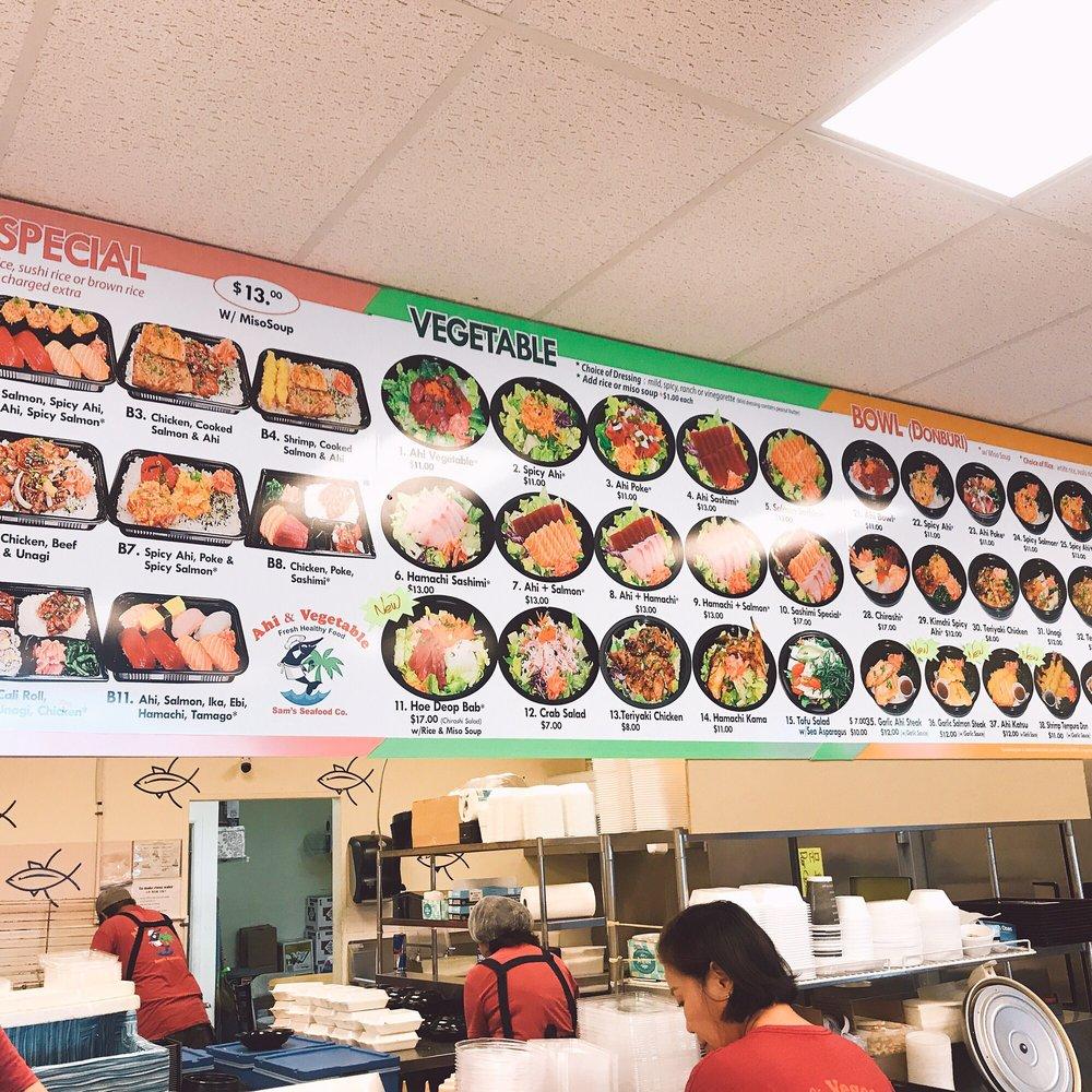Menu at Ahi and Vegetable - Kapalama restaurant, Honolulu, Dillingham Blvd