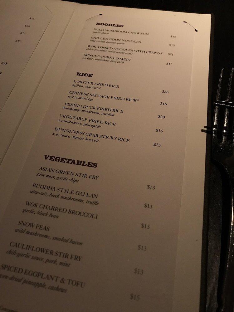Menu at Buddakan pub & bar, New York City