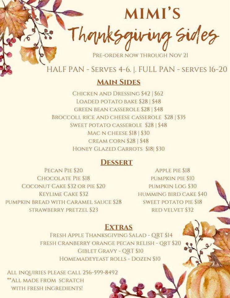 Menu at Mimi's Country Kitchen & Bakery, Guntersville