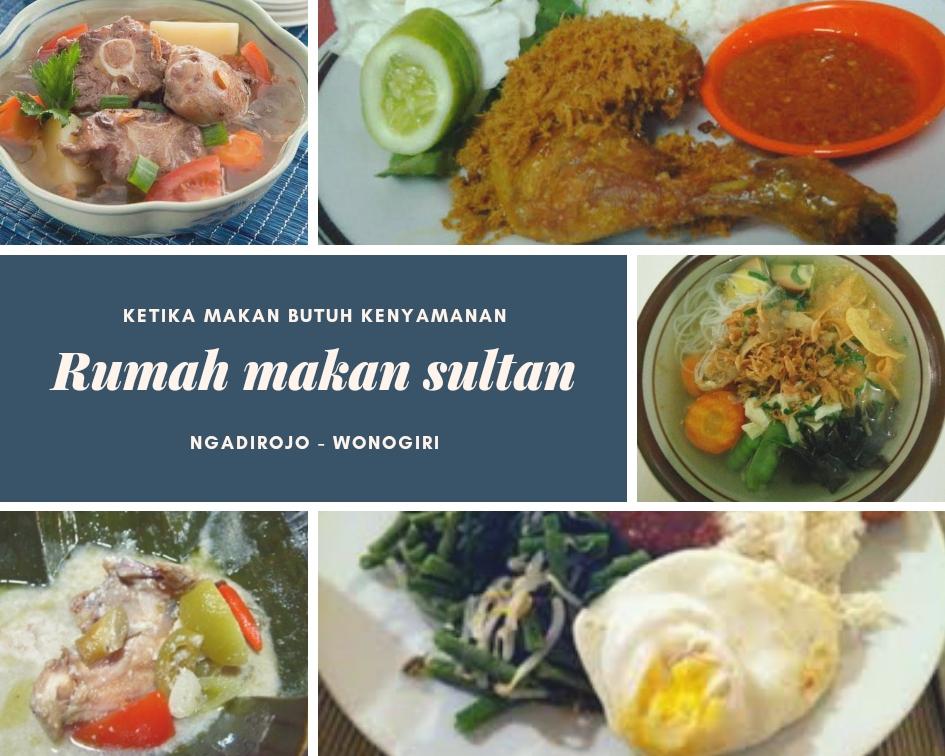 Menu at Rumah makan sultan dan kolam renang, Wonogiri