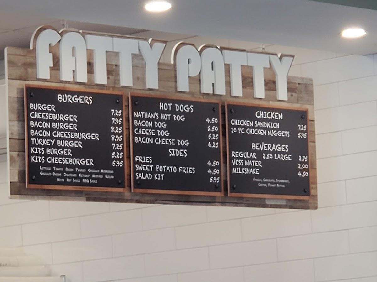 Menu at FATTY PATTY fast food, Shelton, 762 River Rd