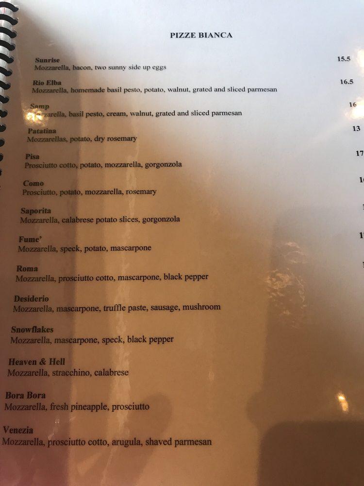 Menu at Tuscan Wolf Pizzeria, Whitby