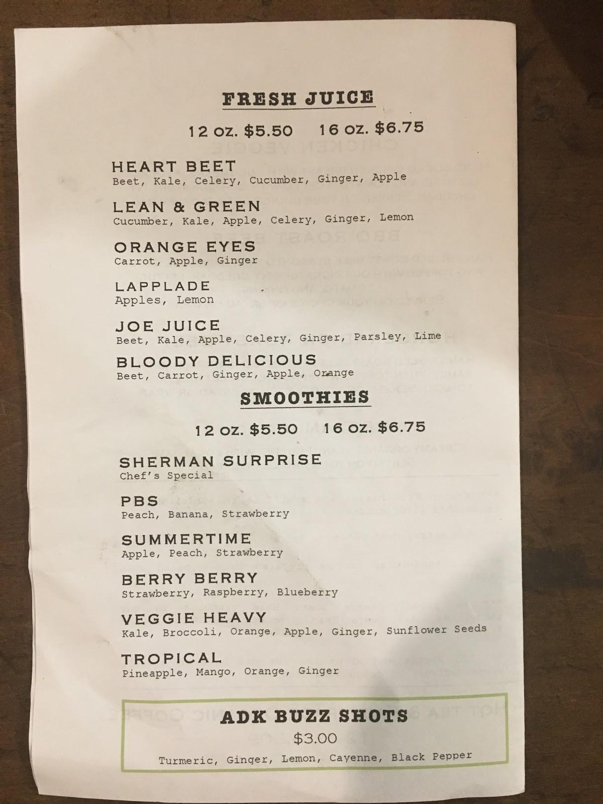 Menu at J.F. Farm Store & Cafe, Northville