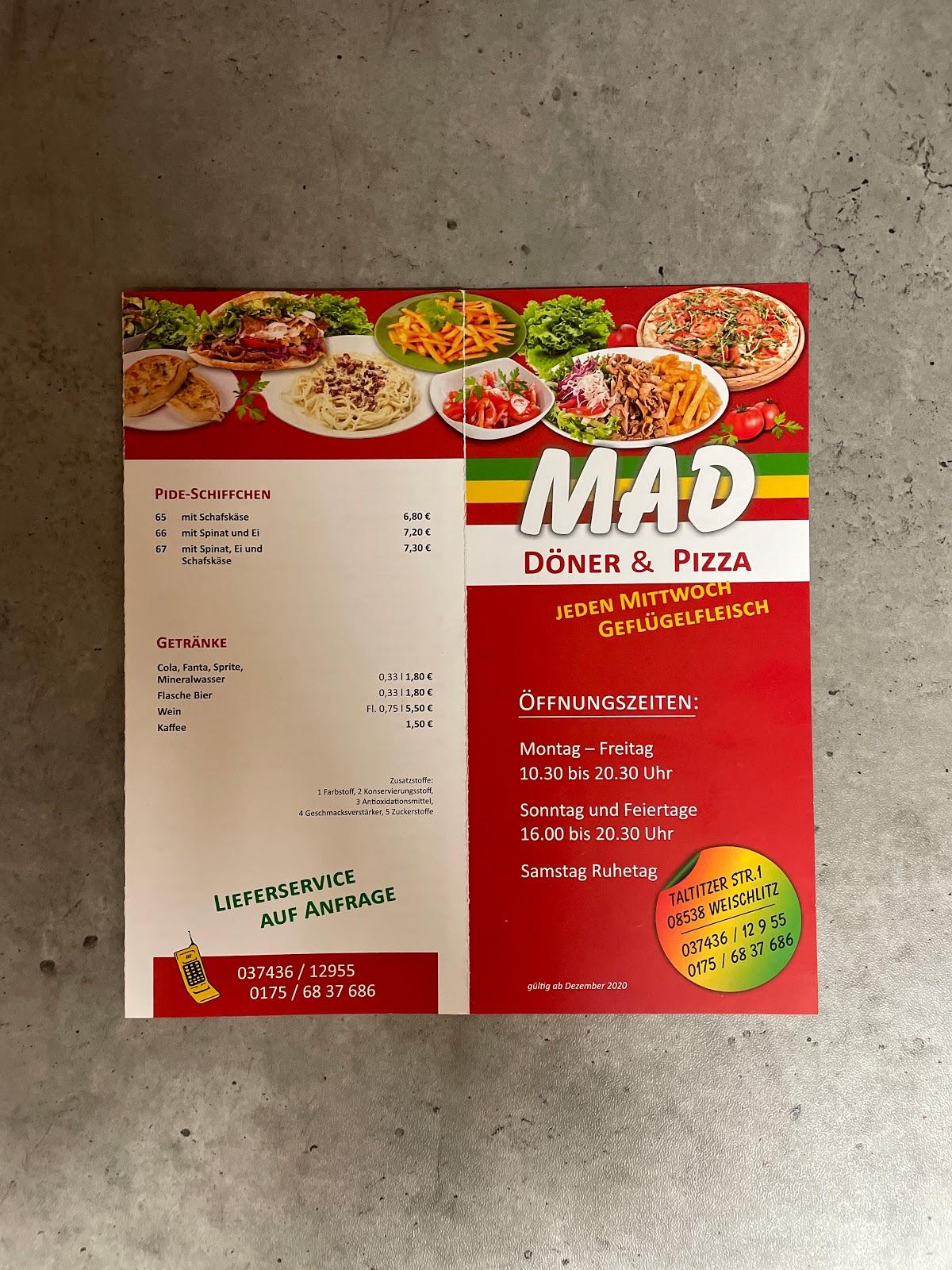 Menu at MAD Döner pub & bar, Weischlitz
