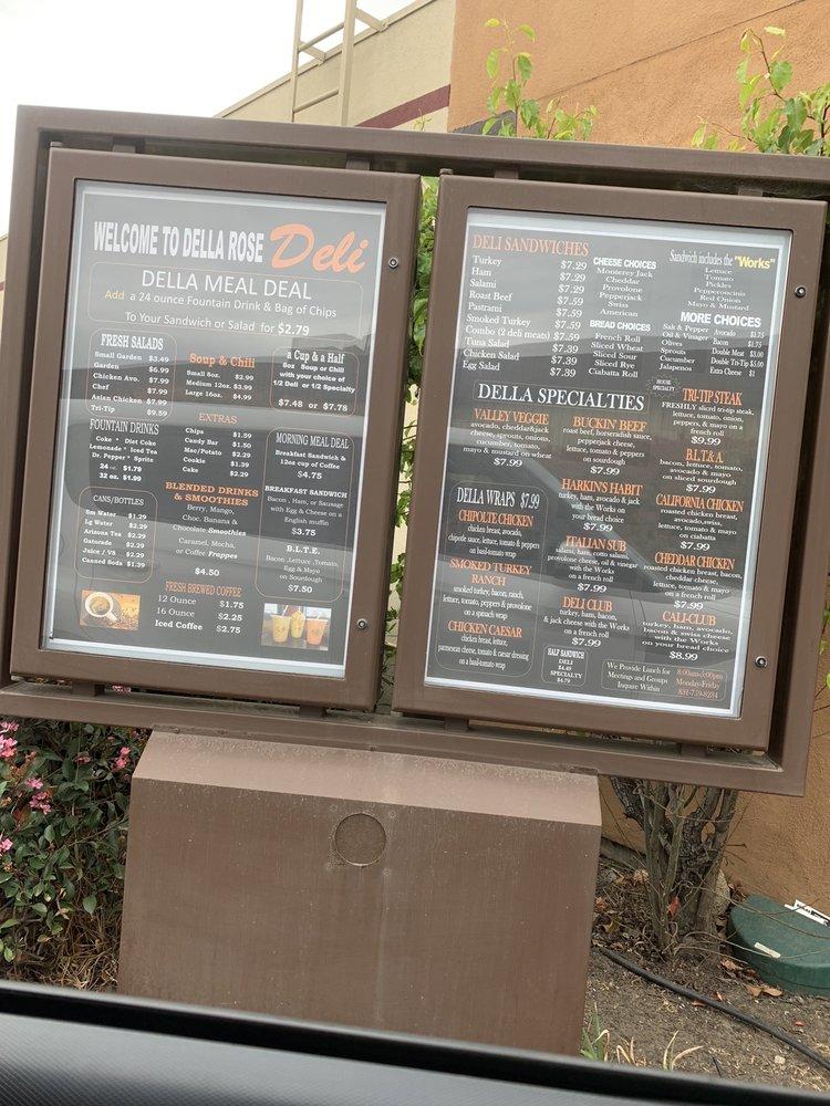 Menu at Della-Rose restaurant, Salinas