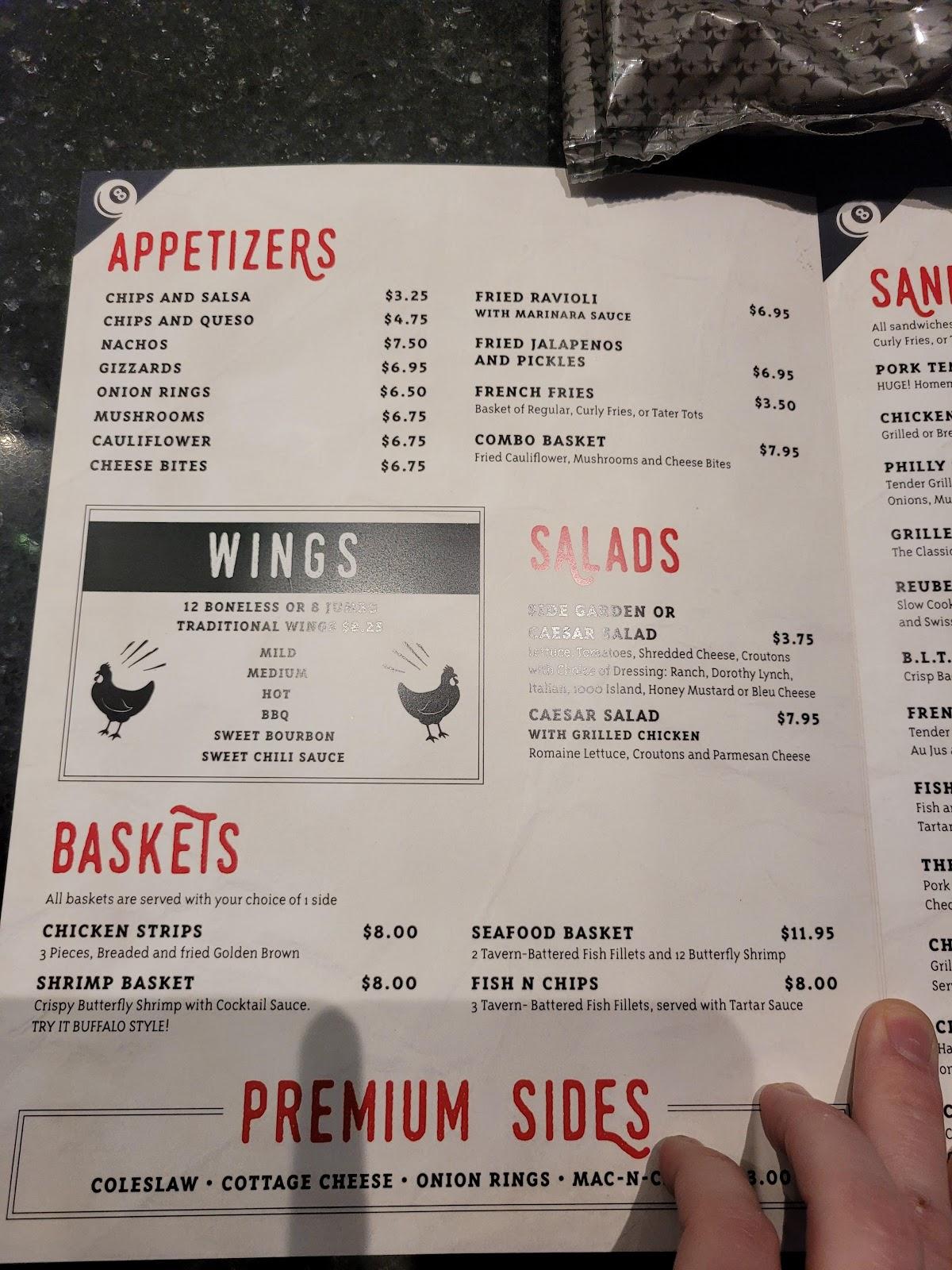 Menu at Perry's Place pub & bar, Omaha