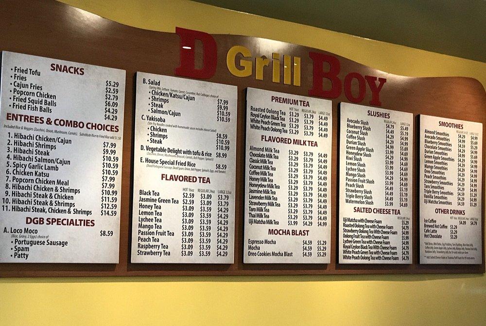 Menu at D Grill Boy pub & bar, Ontario
