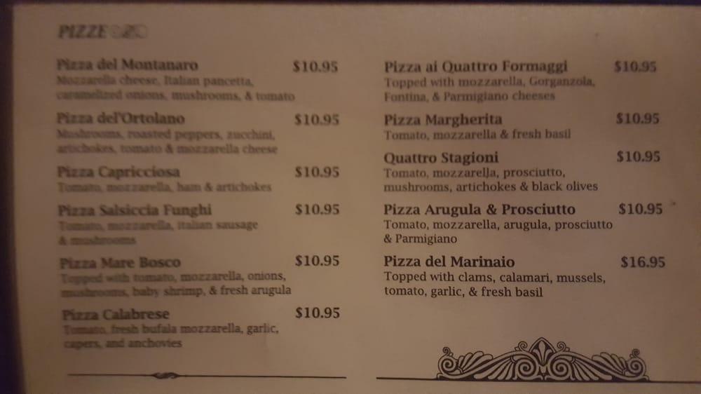 Menu at Tropea Ristorante Italiano pizzeria, Redmond, NE 87th St