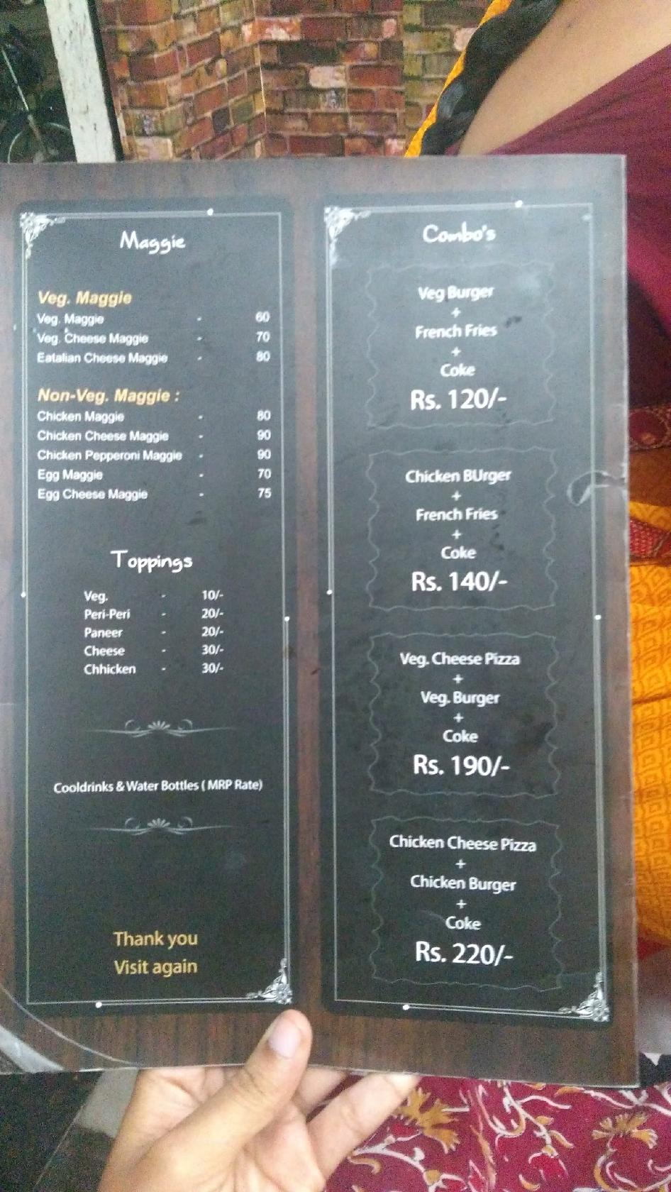 Menu at Eatalian Hub, India