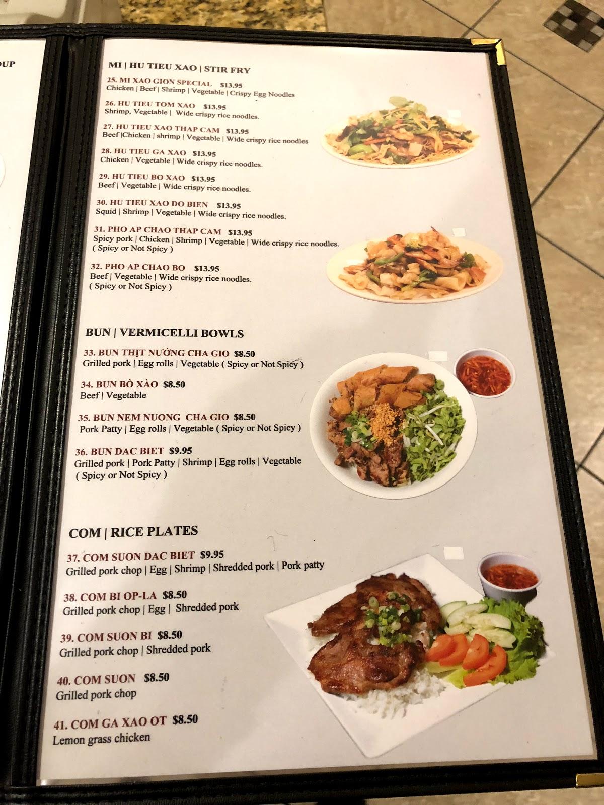 Menu at Asian Palace Restaurant Phở 99, Grand Rapids
