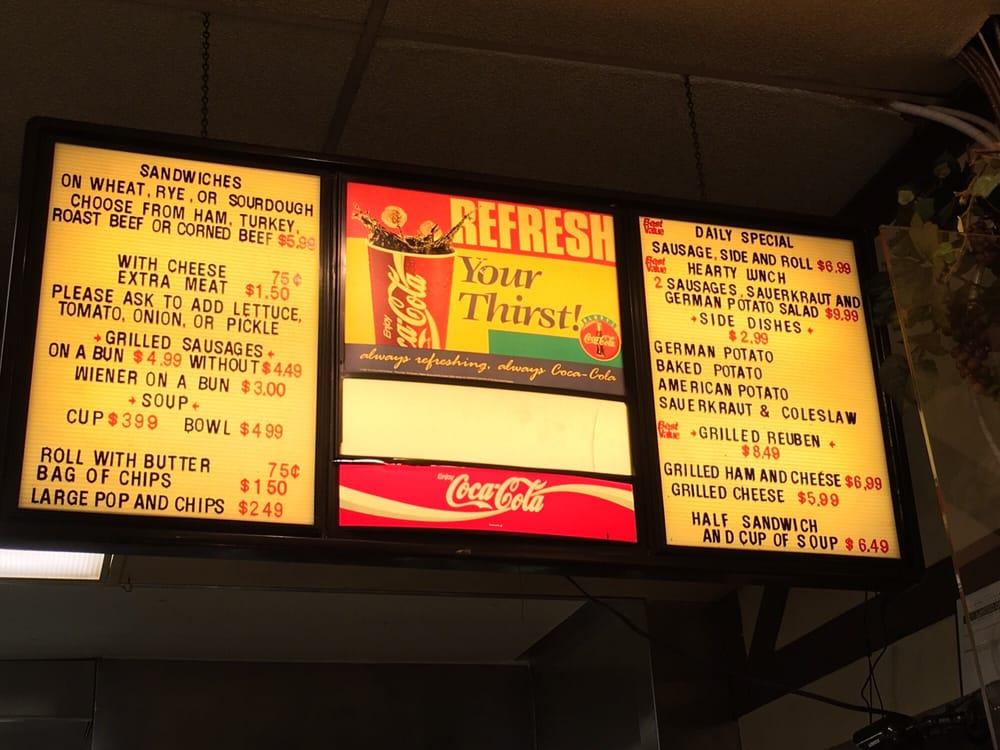 Menu at Edelweiss Sausage Co & Delicatessen restaurant, Portland