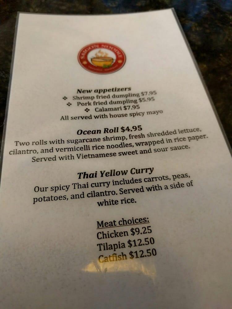 Menu at Saigon Noodles restaurant, Baton Rouge, N Sherwood Forest Dr APT B