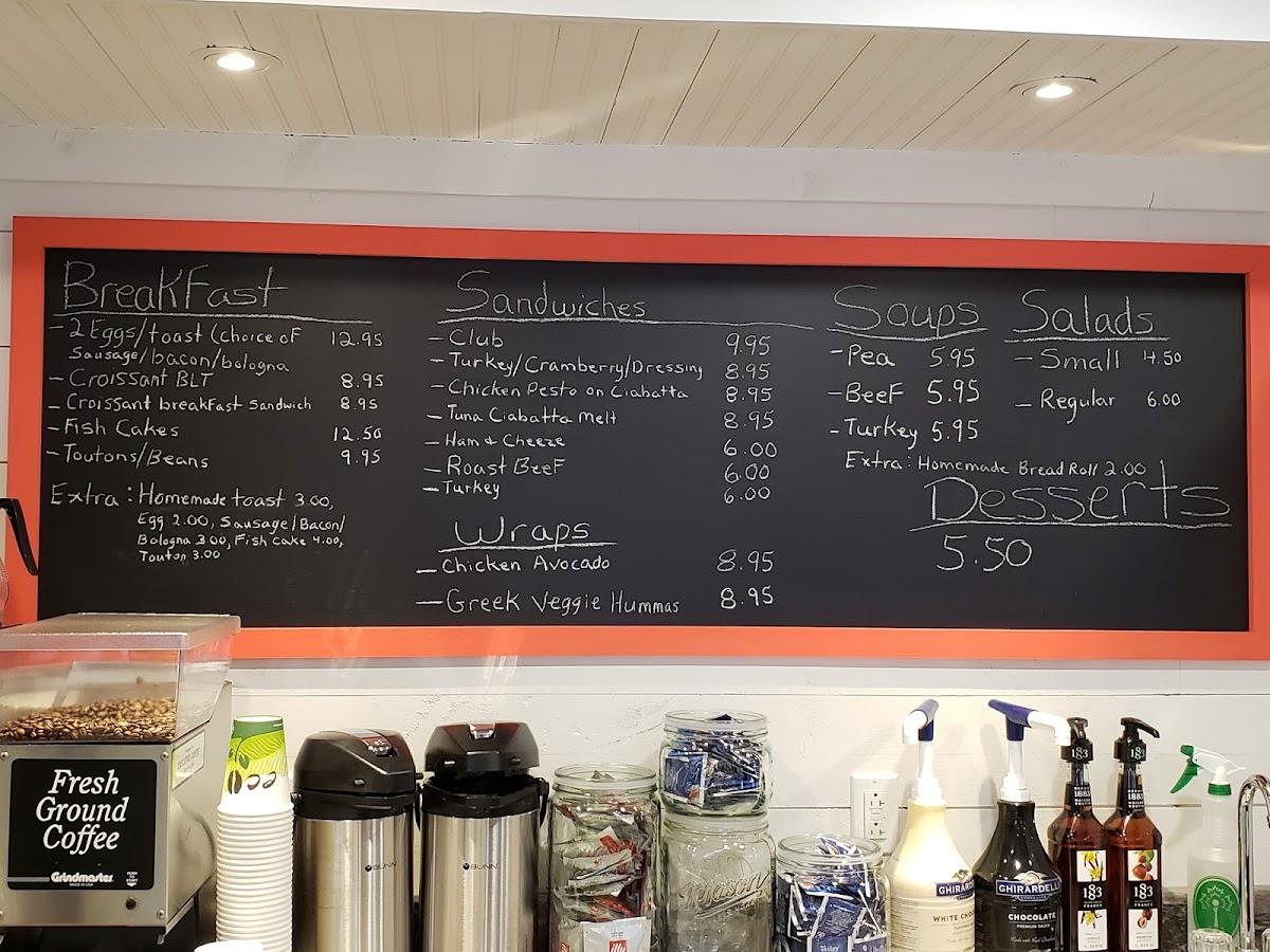 Menu at The Quintal Cafe & Bistro, Bonavista