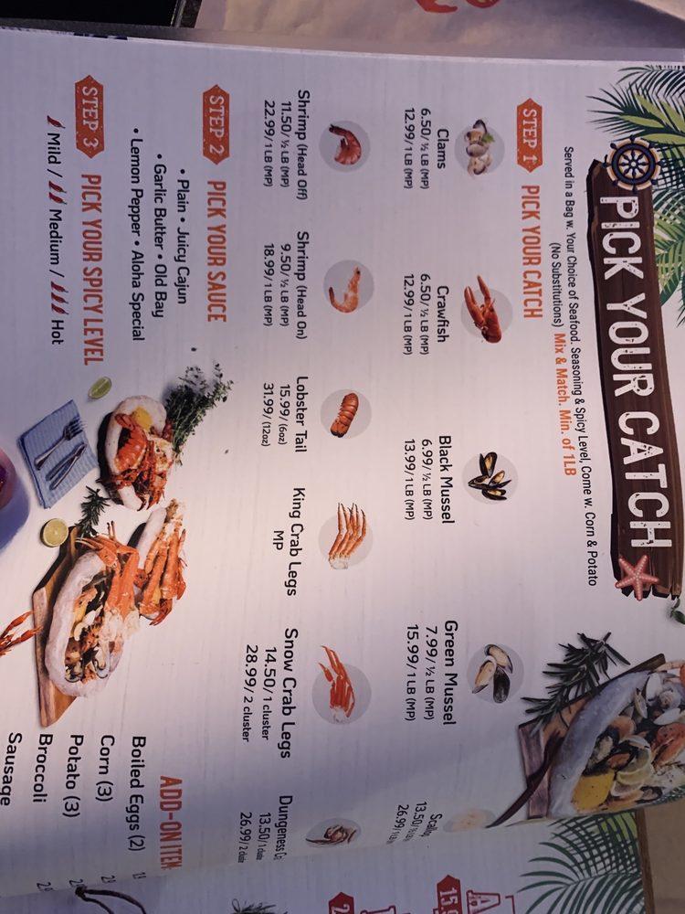 Menu at Aloha Krab Cajun Seafood & Bar, Cheektowaga