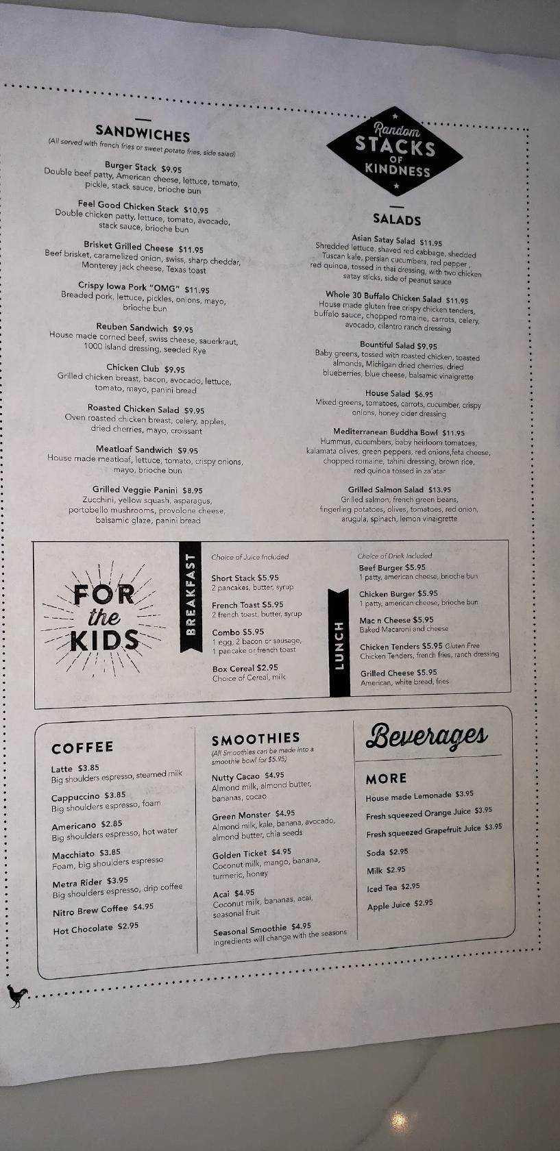 Menu at Hash Stacks Cafe & Market, Western Springs