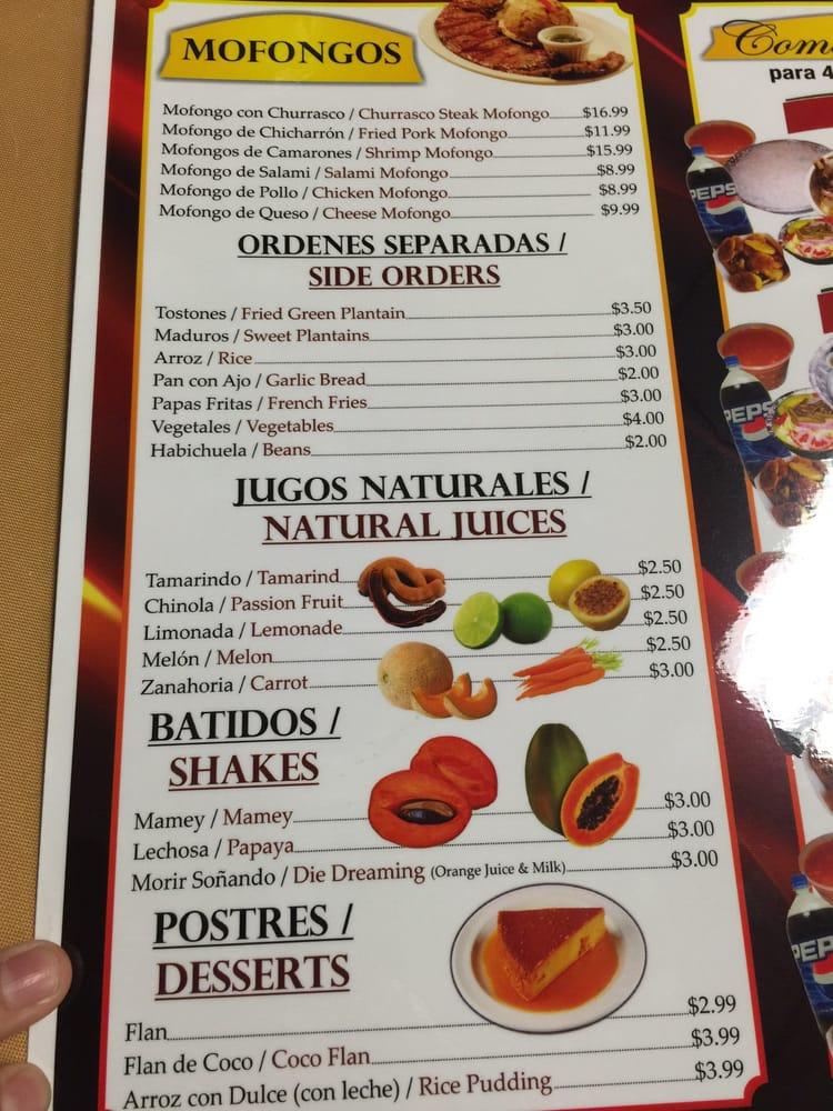 Menu at RANCHO TIPICO RESTAURANT & BAR, Richmond