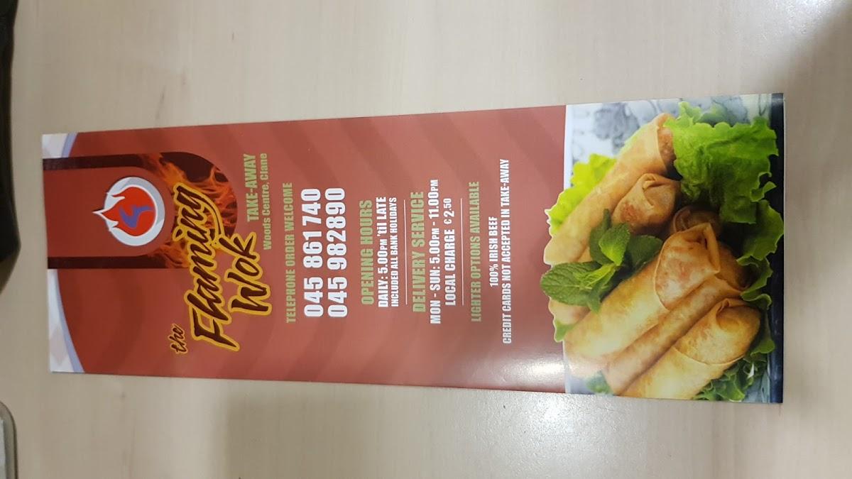 Flaming Wok, Clane - Restaurant menu, prices and reviews