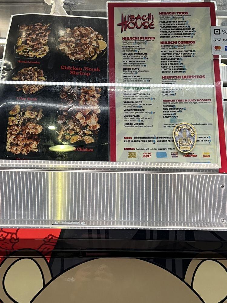 Menu at Hibachi House, Downey