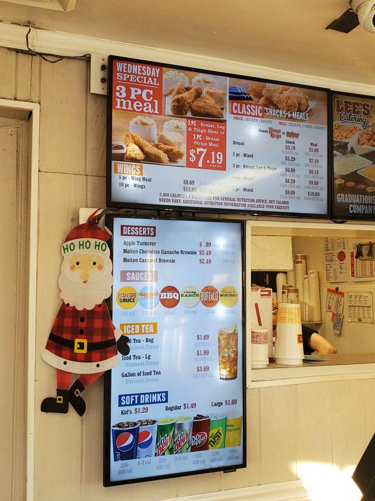 Menu at Lee's Famous Recipe Chicken fast food, Plymouth