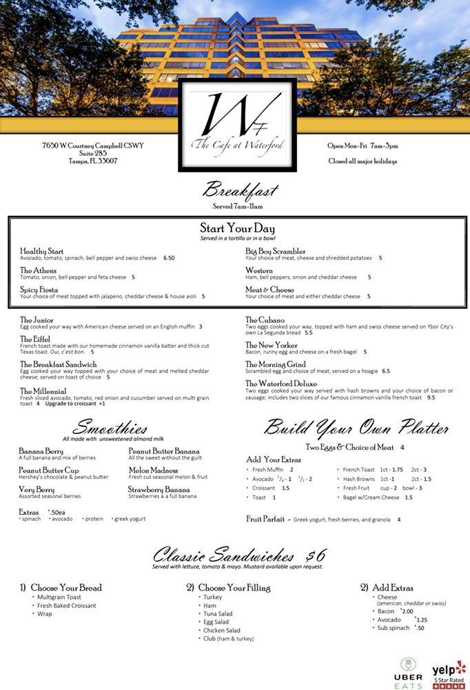 Menu at Rocky Point Deli restaurant, Tampa