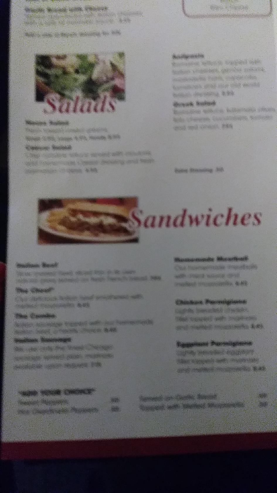 Menu at Rosati's Pizza - East Tucson pizzeria, Tucson, E Tanque Verde Rd
