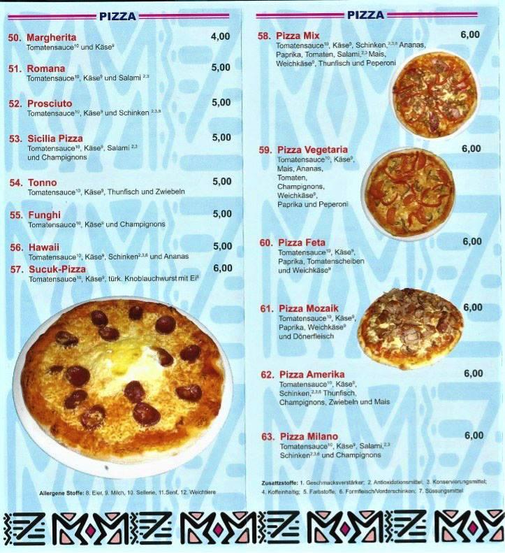 Menu at Restaurant Mozaik, Heide