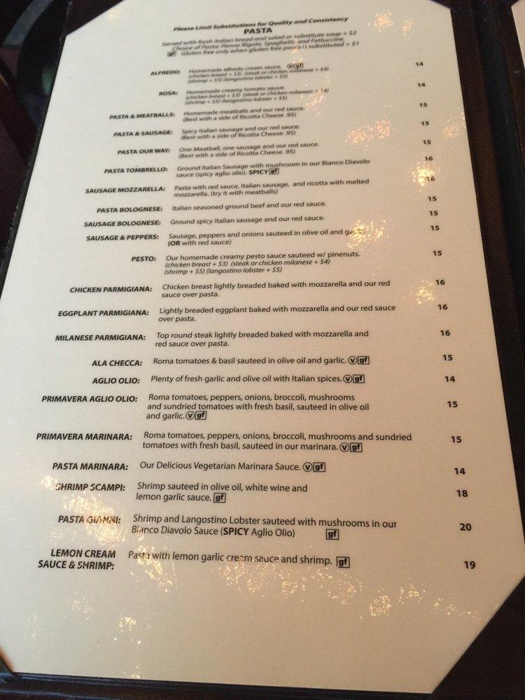 Menu at Roman Cucina pub & bar, Fullerton, 211 N Harbor Blvd