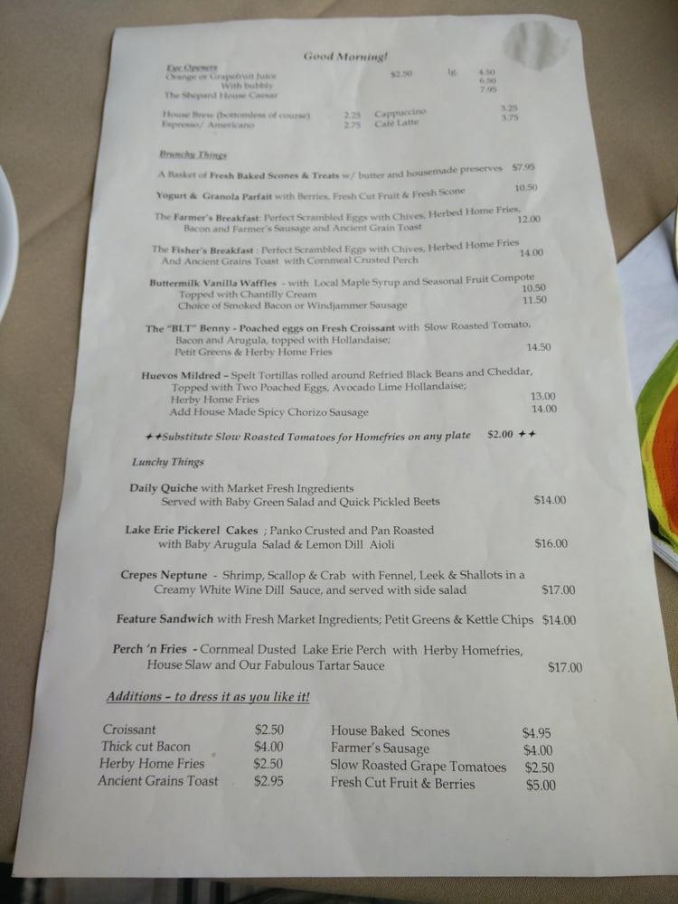 Menu at Windjammer Inn restaurant, Port Stanley