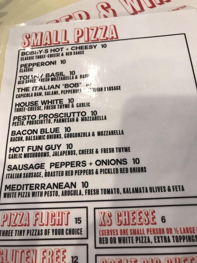 Menu at Bobby’s Hot & Cheesy pizzeria, Roanoke