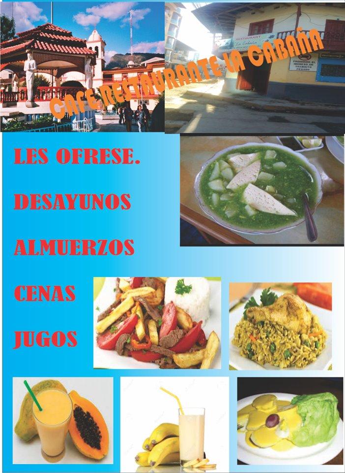 Menu at Cafe restaurante la La Cabaña, Bambamarca