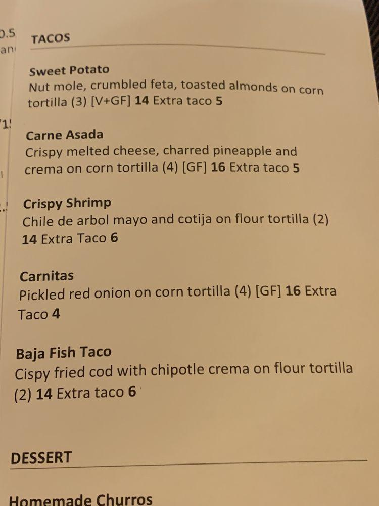 Menu at El Guapo pub & bar, Vancouver