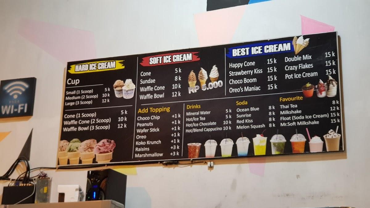 Menu at Mr.Soft - Ice Cream restaurant, Medan