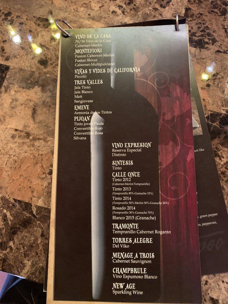 Menu at El Tapeo pub & bar, Puerto Peñasco, Bella Vista