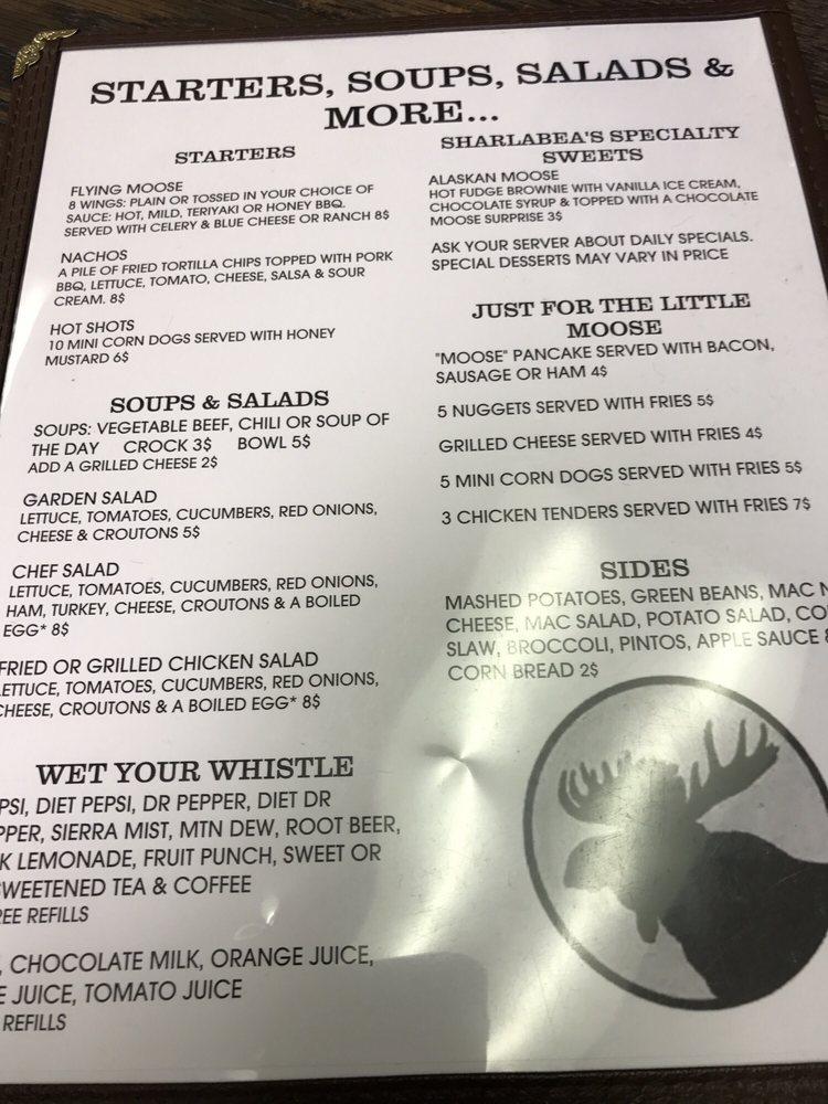 Menu at Moose's By The Creek restaurant, Charlottesville, Monticello Rd