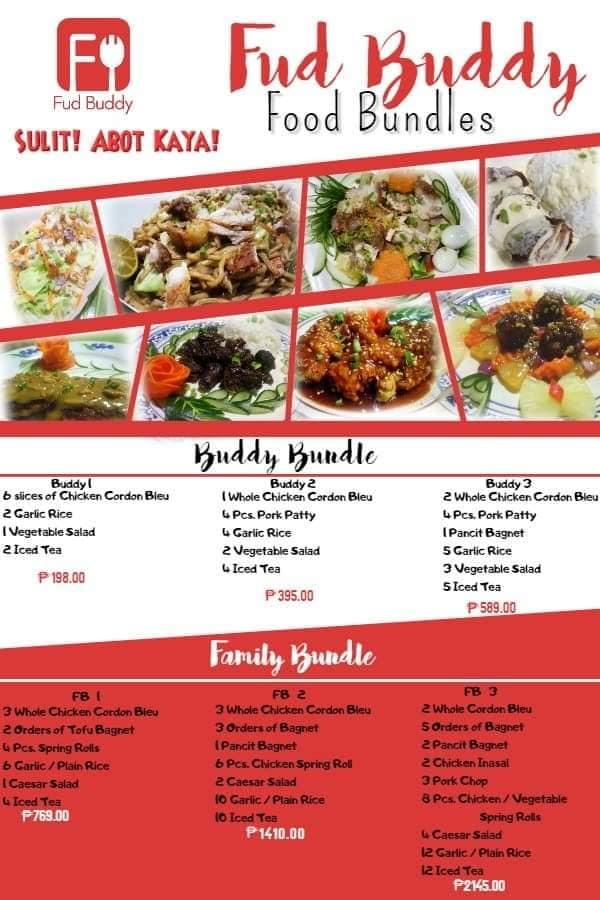 Menu at Fud Buddy restaurant, Makati