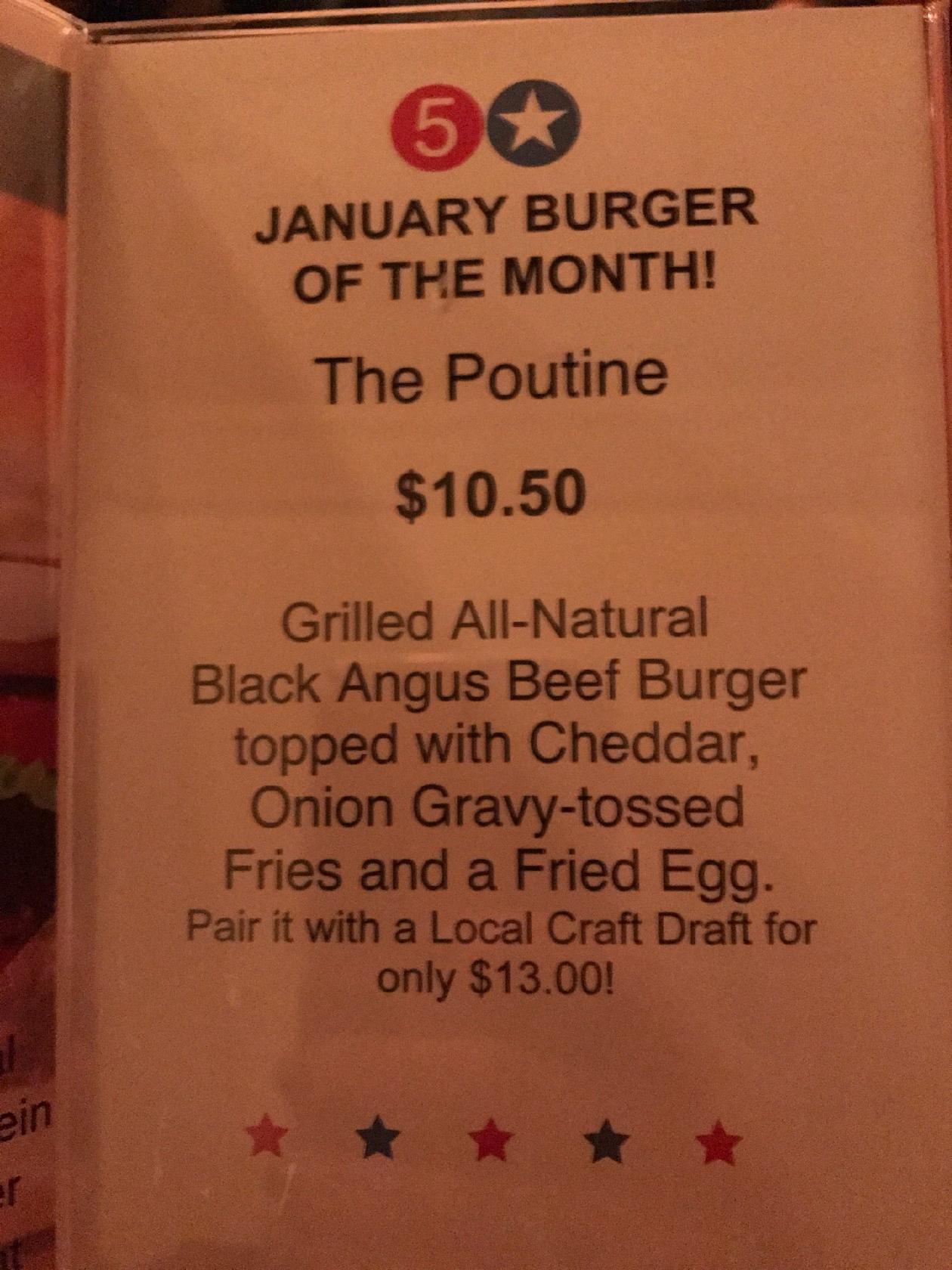 Menu at 5 Star Burgers restaurant, Clayton