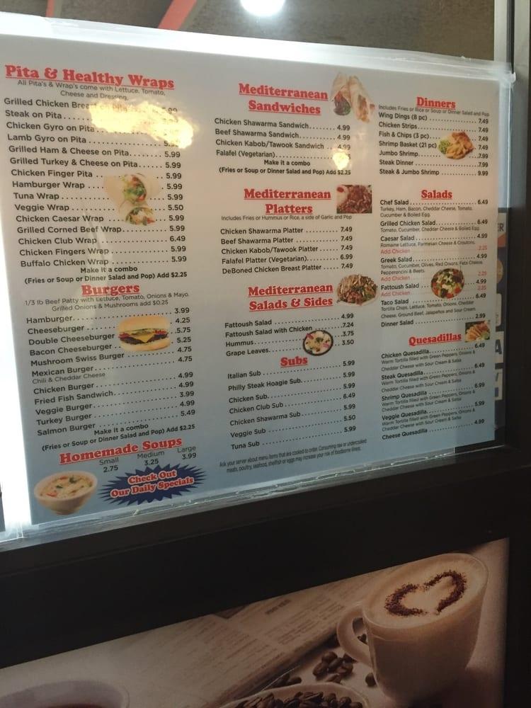 Menu at New Center Grill restaurant, Detroit