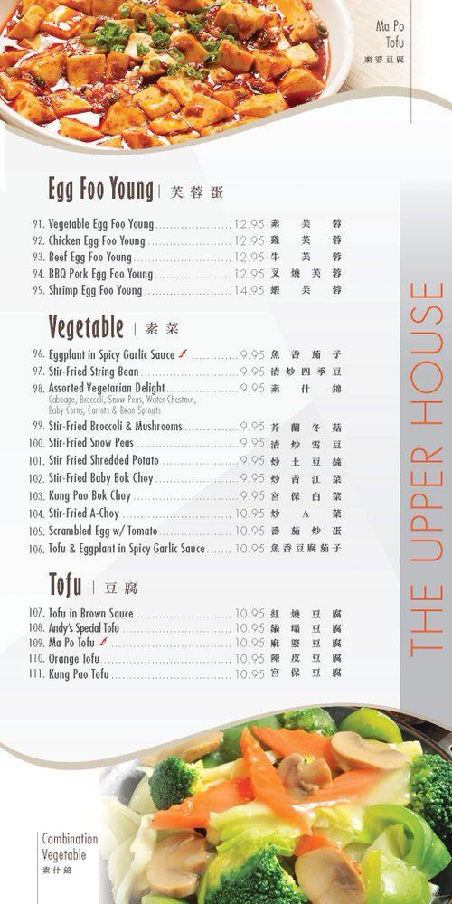 Menu at The Upper House pub & bar, Claremont