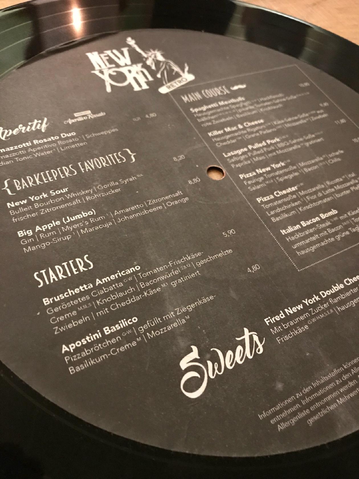 Speisekarte von Aposto Karlsruhe pub & Bar, Karlsruhe