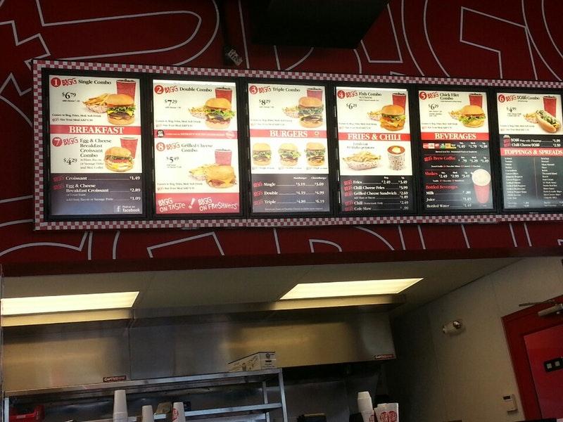 Menu at Bigg Burger fast food, Livonia