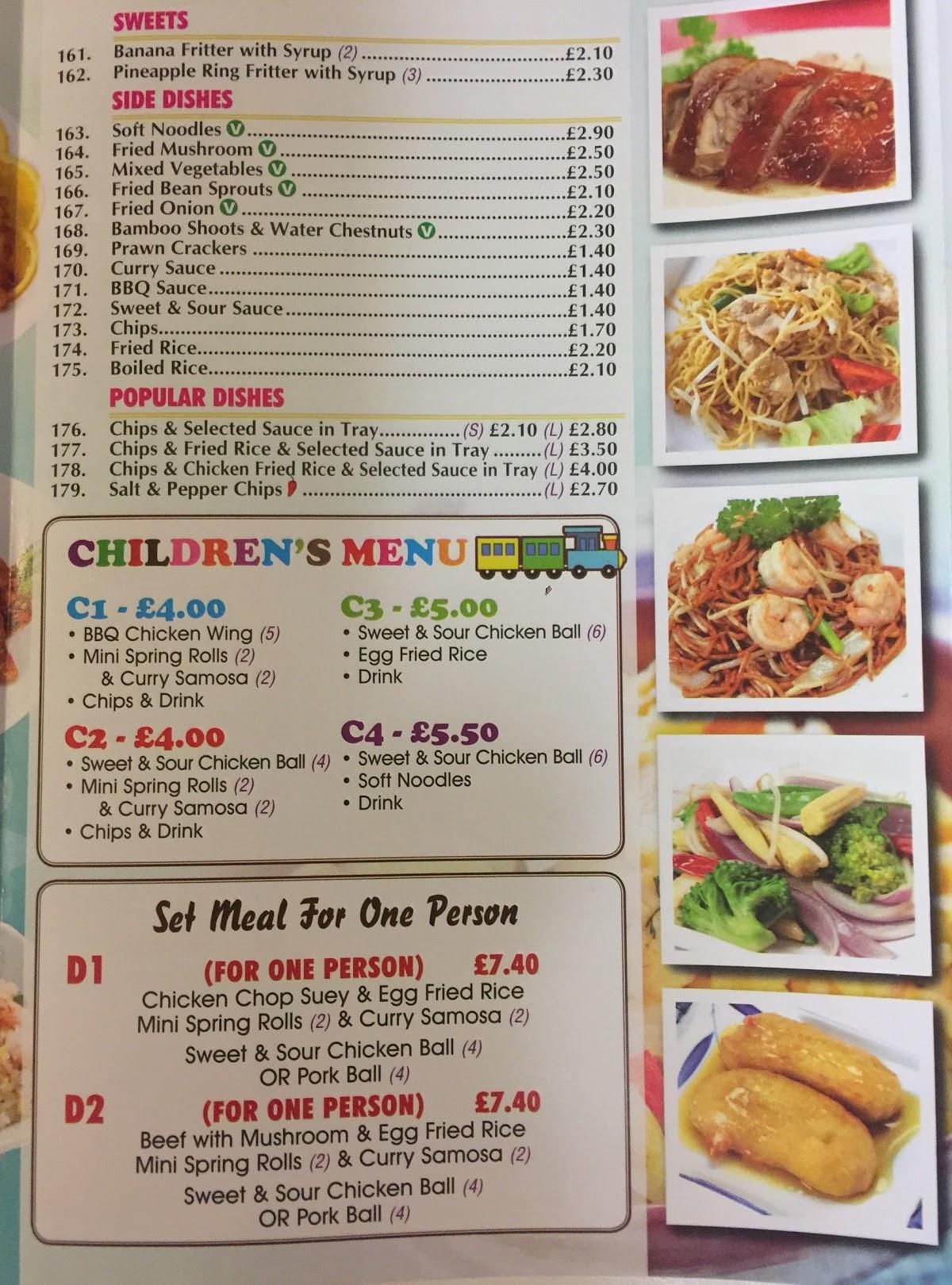 Menu at Eastern Chef restaurant, Coventry