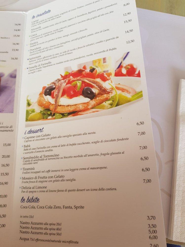 Menu at Farinella pizzeria, Noventa di Piave