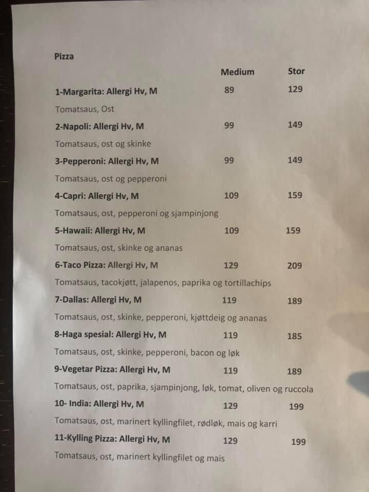 Menu at HAGA GRILL CAFE, Haga
