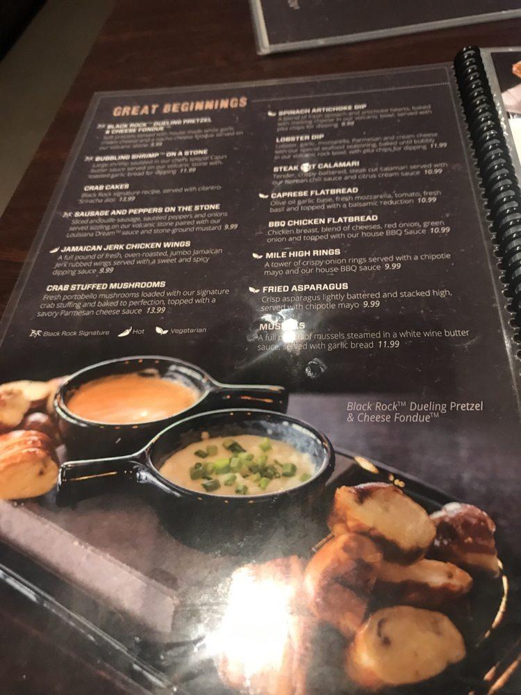 Menu at Black Rock Bar & Grill, Tampa