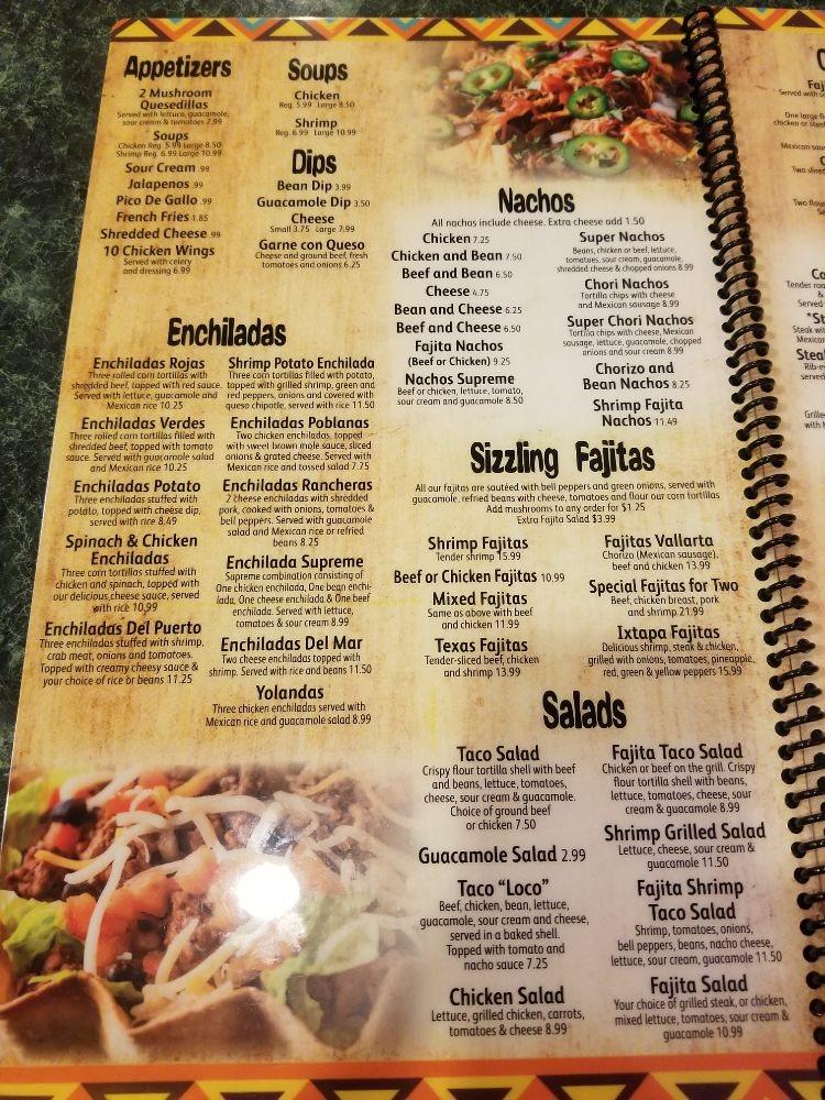 Menu at EL PAKAS Mexican Restaurant, Winterville