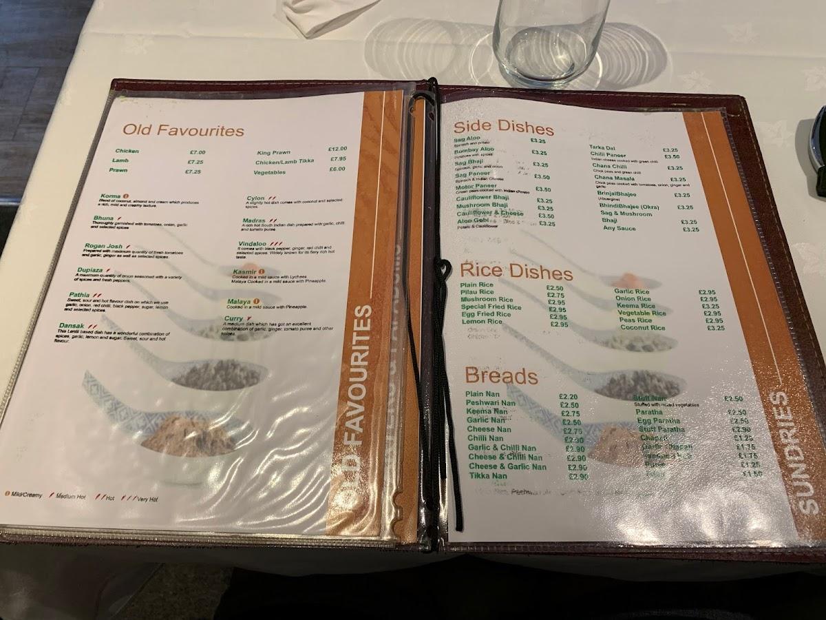 Menu at The Balti House restaurant, Bournemouth