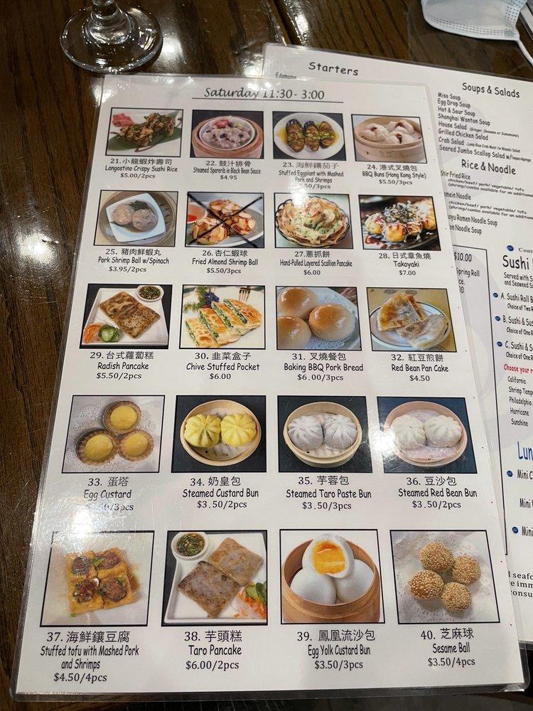 Menu at Azu Lucy Ho's restaurant, Tallahassee