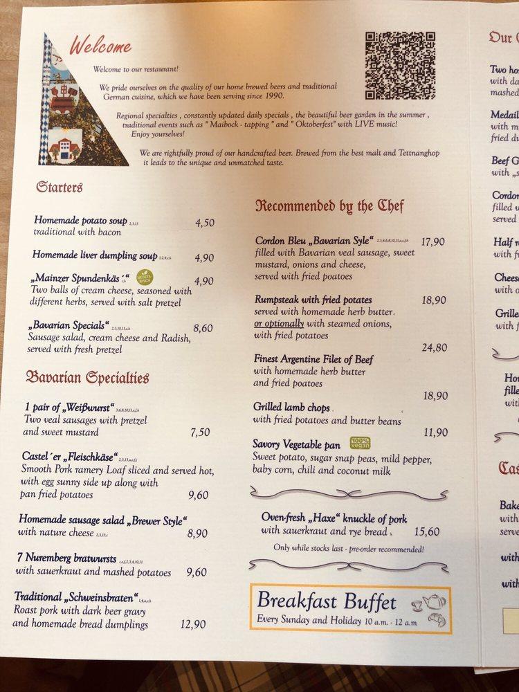 Speisekarte von Brauhaus Castel restaurant, Wiesbaden