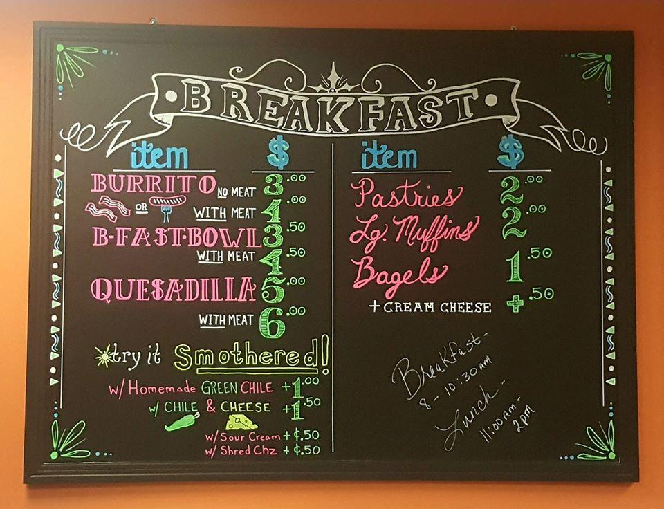 Menu at Crisp Cafe, Greenwood Village